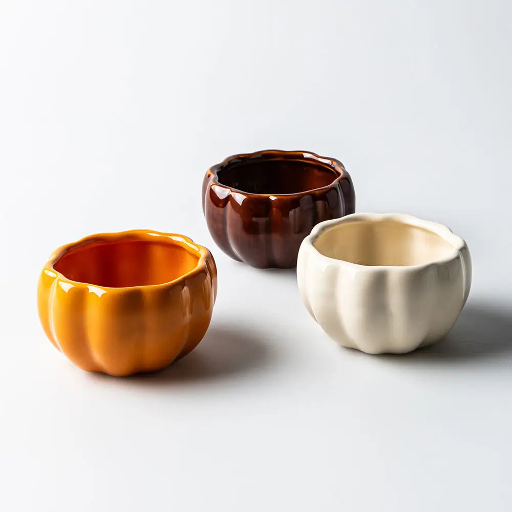 Bia Harvest 'Pumpkin' Stoneware Dip Bowls - Set of 3 | s.t.o.p ...
