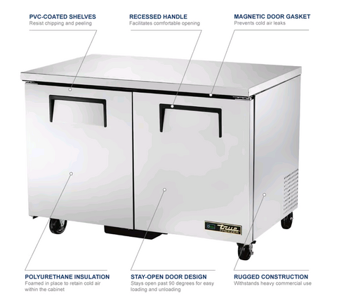 True 48" Undercounter Freezer TUC-48F-HC | s.t.o.p. Restaurant Supply