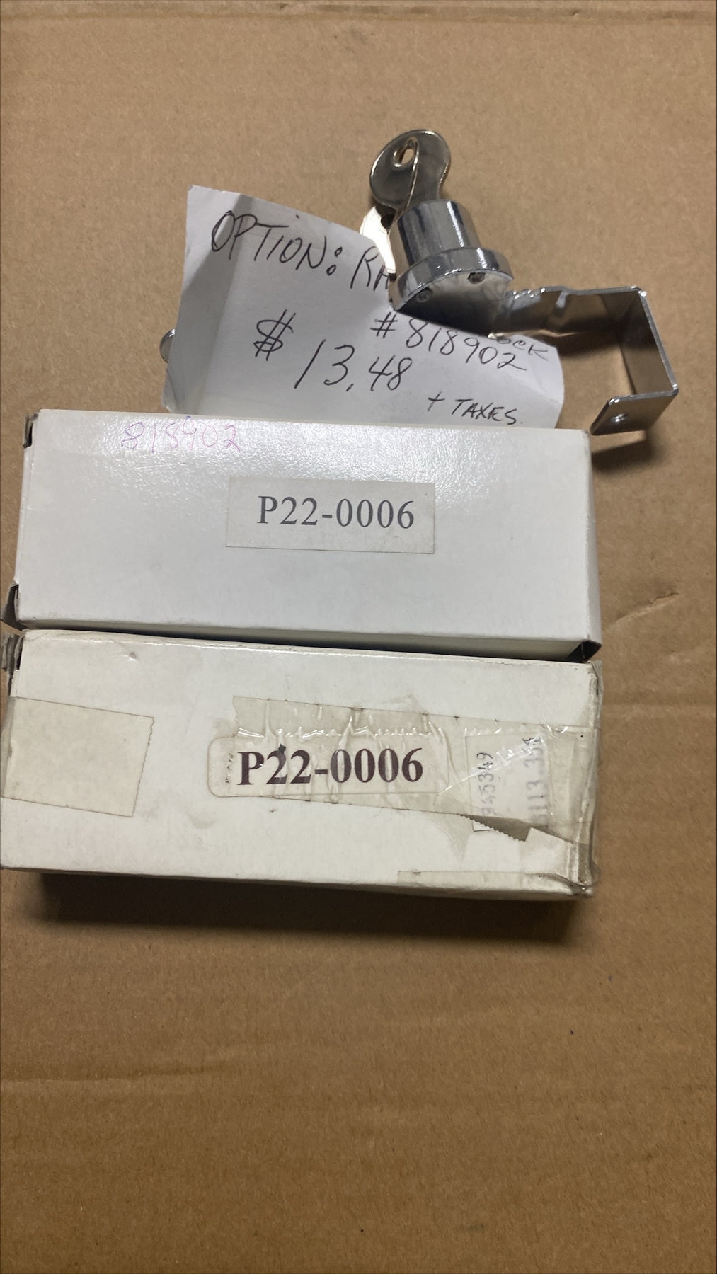 Component Hardware 4-3/8 Inch Lock Sliding Glass Door P22-0006 1/1EA ...