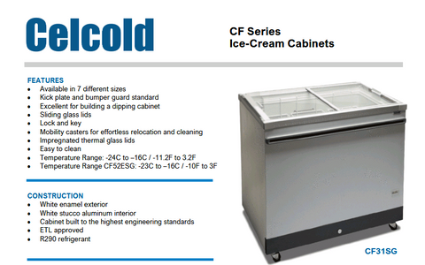 Celcold Ice Cream Freezer CF40SG | s.t.o.p. Restaurant Supply